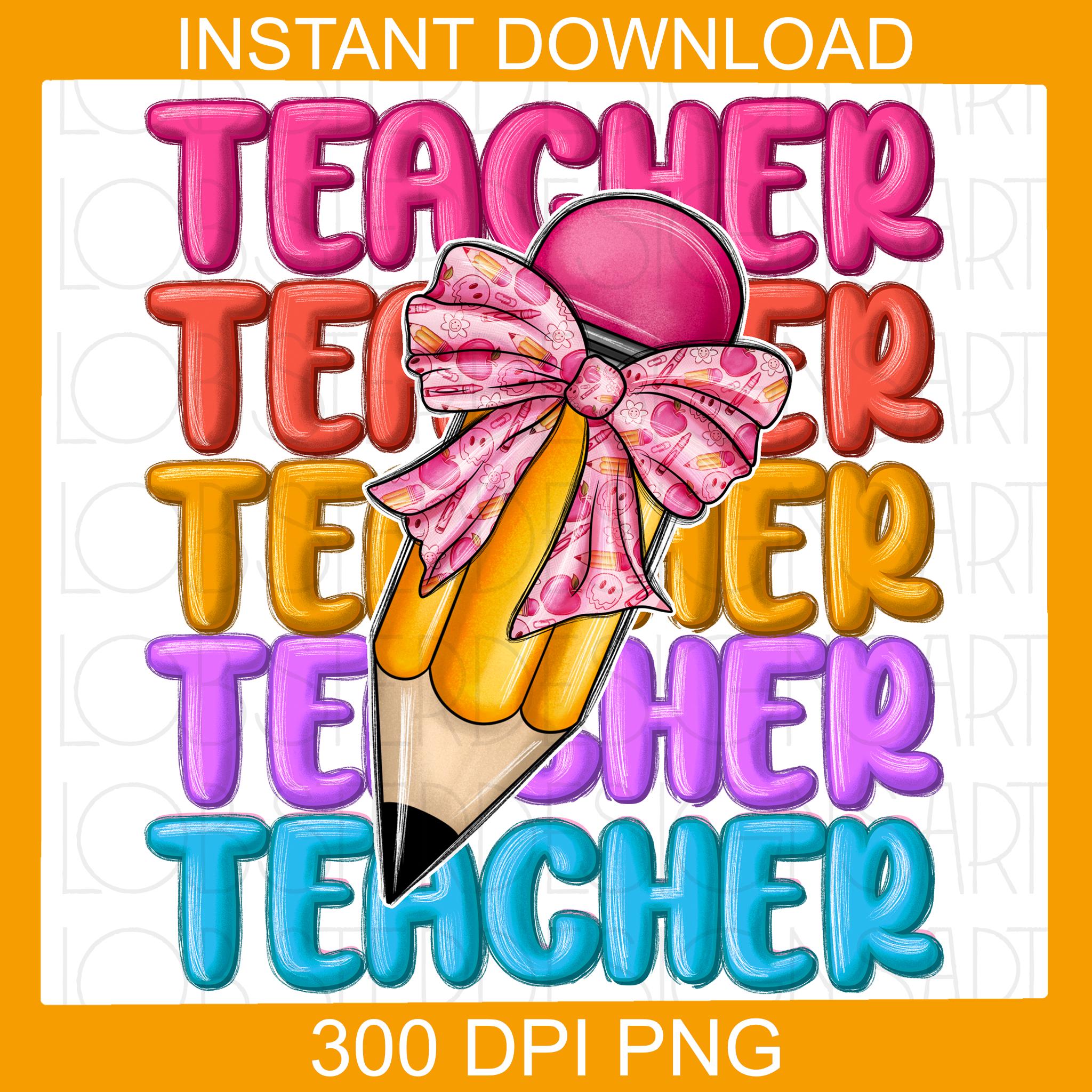 Coquette Teacher Png, Back to School Png, Teacher Appreciation Png ...