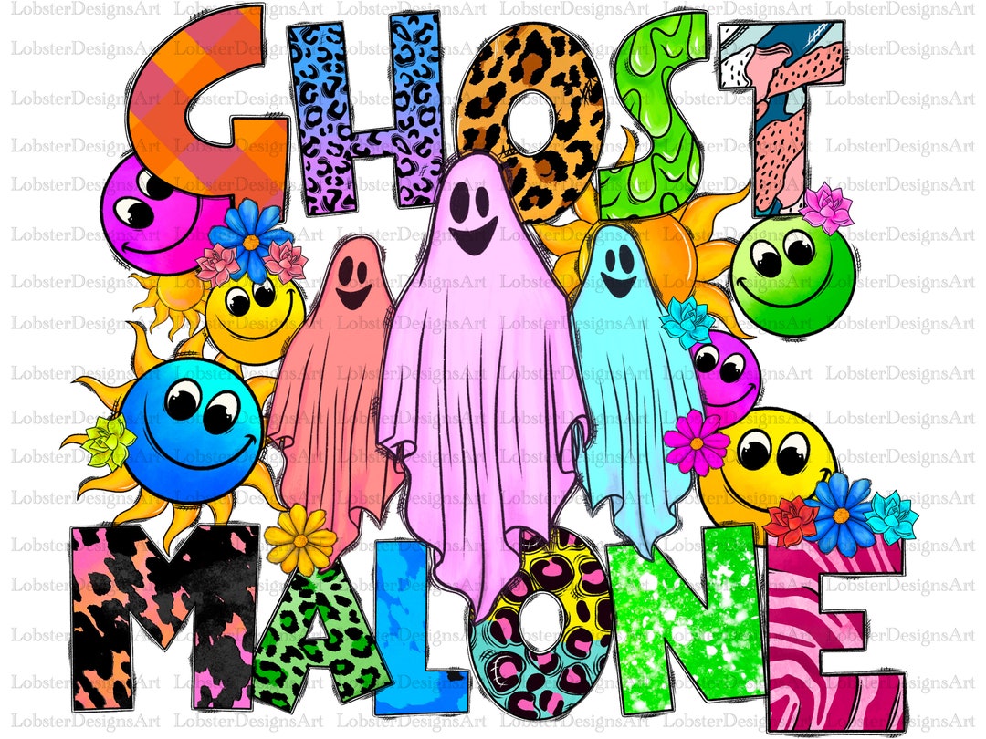 Ghost Malone Pngfunny Ghost Instant Download Sublimation - Etsy