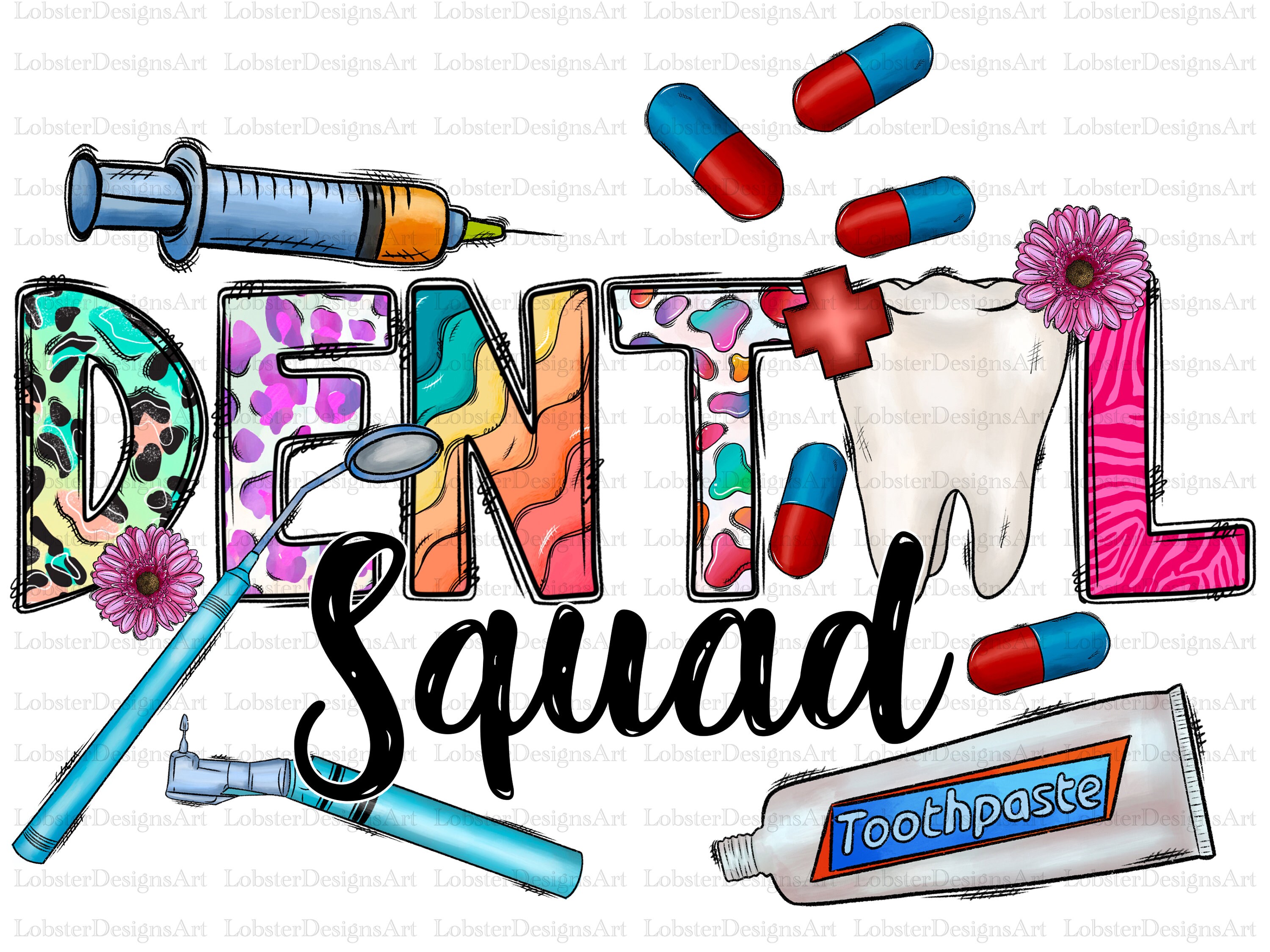 Dental Squad Sublimation Design Png Nurse Pngdental Life - Etsy