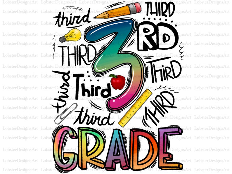 Third Grade Teacher Png 3rd Grade Teacher Clipart PNG File - Etsy