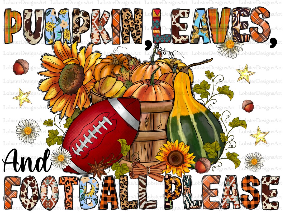 Pumpkins Leaves and Football Please PNG, Pumpkin, Fall Vibes Png ...