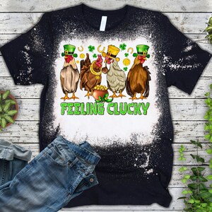 Feeling Clucky Chicken Png Sublimate Design, Saint Patricks Png ...