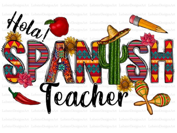 Spanish Teacher Sublimation Design Png Maestra Png Hola Png - Etsy