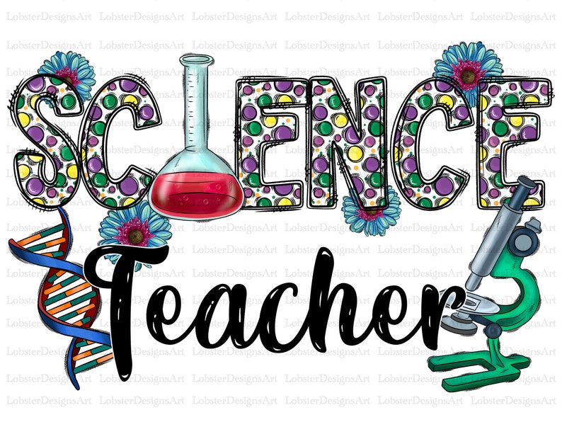 Science Teacher Sublimation Design Downloads Coach | Etsy