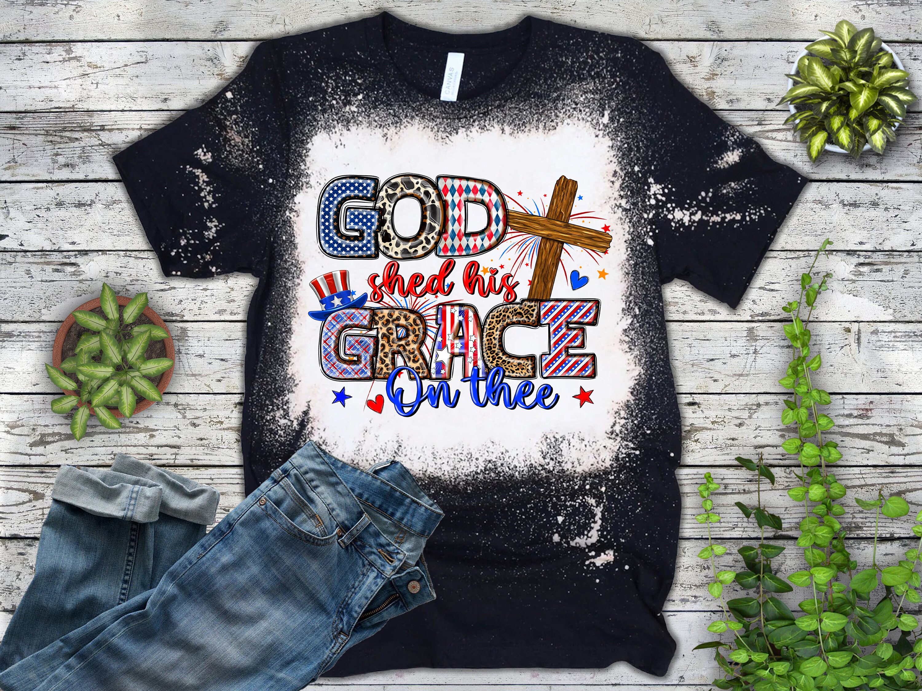 God Shed His Grace on the Png ,sublimation Design Download, 4th of July ...
