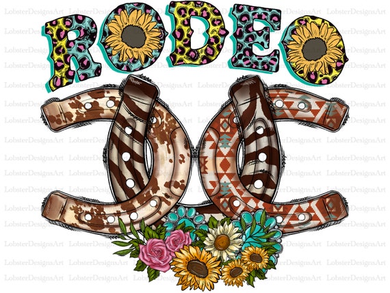 Rodeo Png Horseshoe Png Cowboy PNG Rodeo Design Instant | Etsy