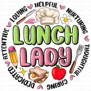 Lunch Lady Png, Cafeteria Crew, Back to School, Squad, First Day of ...