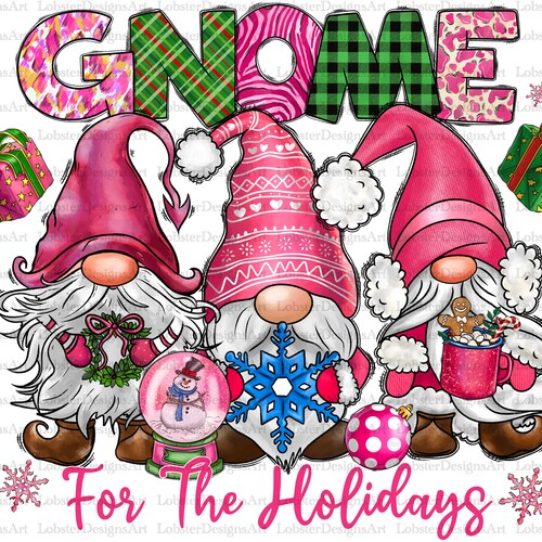 Santa Gnomes Png Sublimation Design Merry Christmas Clipart - Etsy