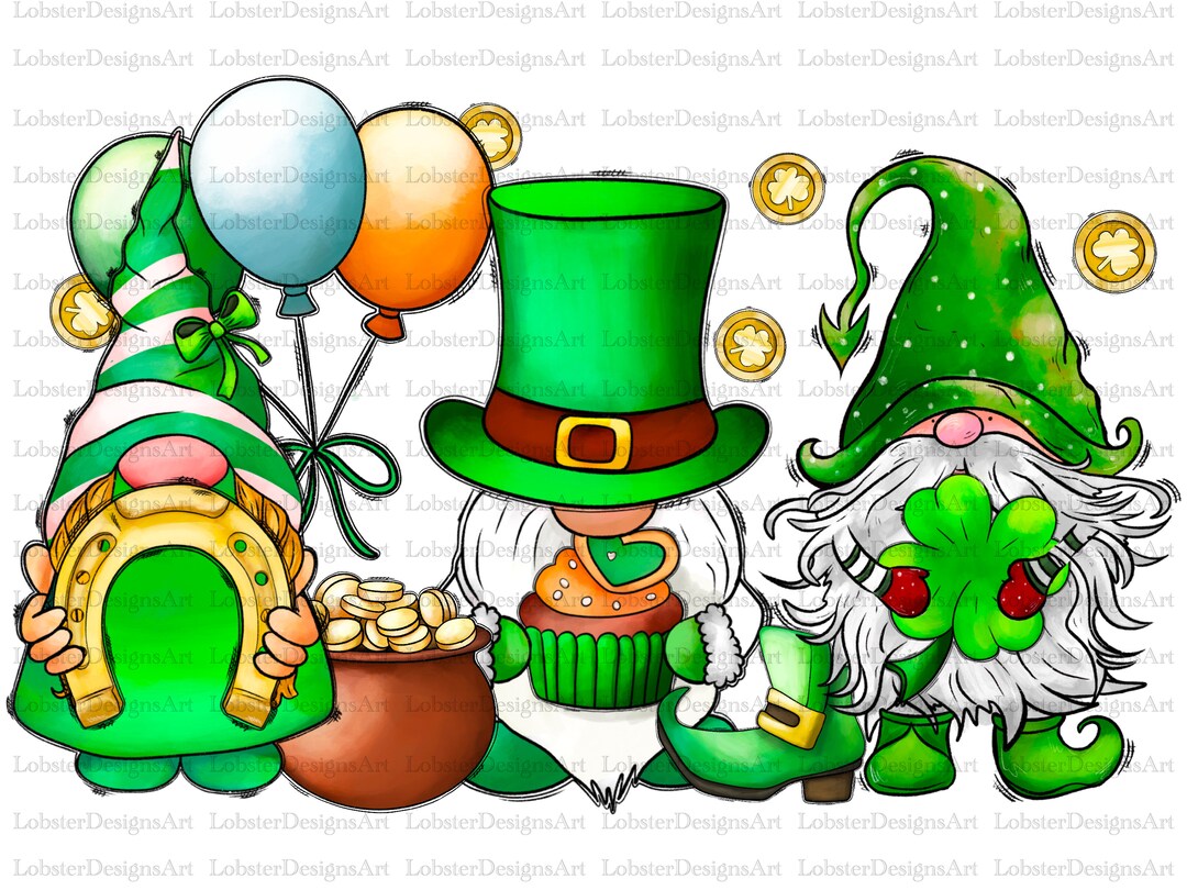St. Patricks Day Gnome Png, Patricks Day Sublimation Designs, Lucky ...