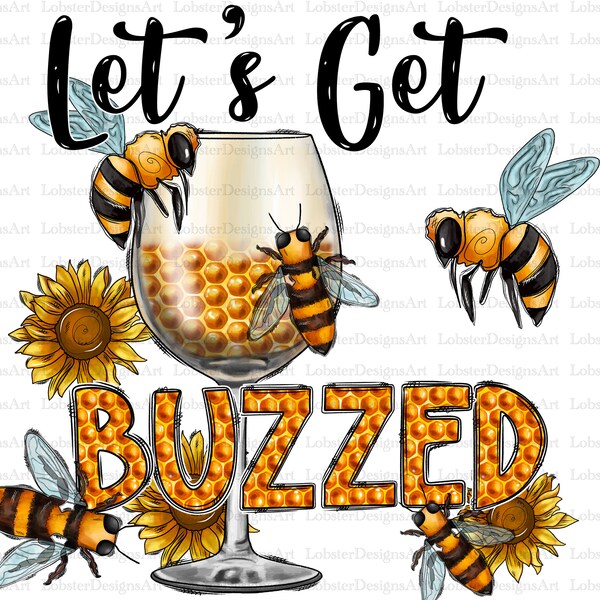 Lets Get Buzzed Bee Svg - Etsy