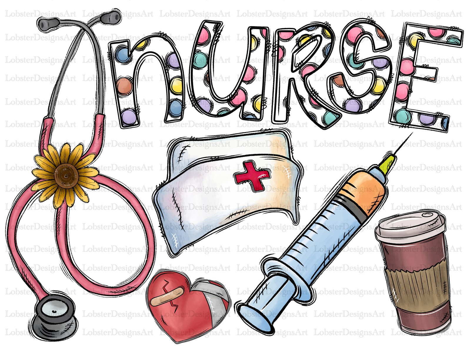 Nurse Sublimation Design Downloads Nurse Sublimation Design | Etsy