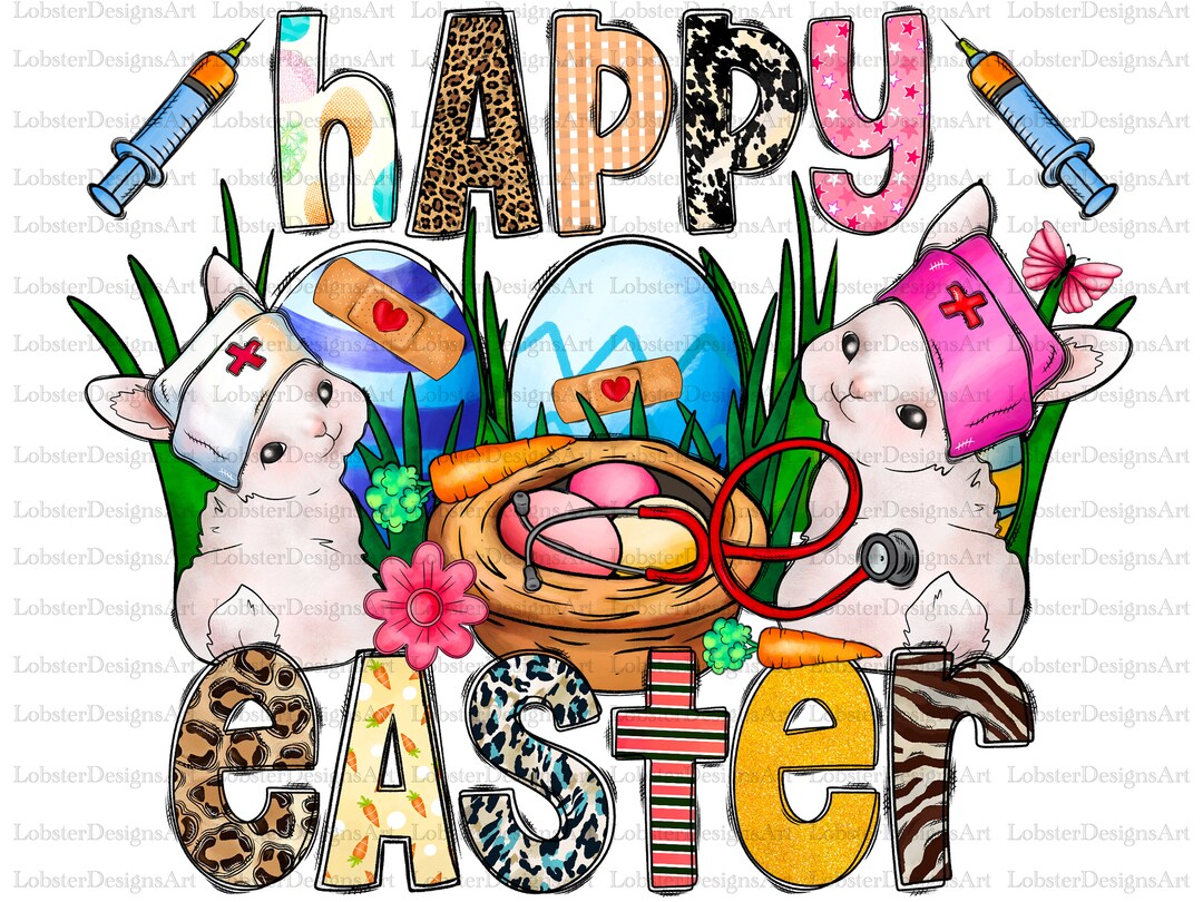 Happy Easter Egg Nurse Png Sublimation Design Download, Happy Easter ...