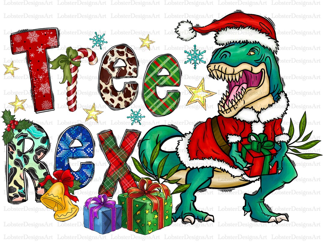Tree Rex Png, Christmas, Dinosaur Christmas PNG, Rex Png, Christmas ...