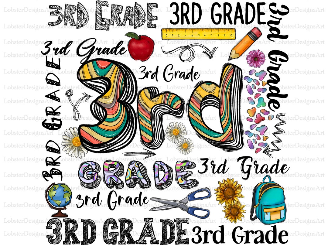 3rd Grade Png File, Western, 3rd Grade Png, Teacher Png, 3rd Grade ...