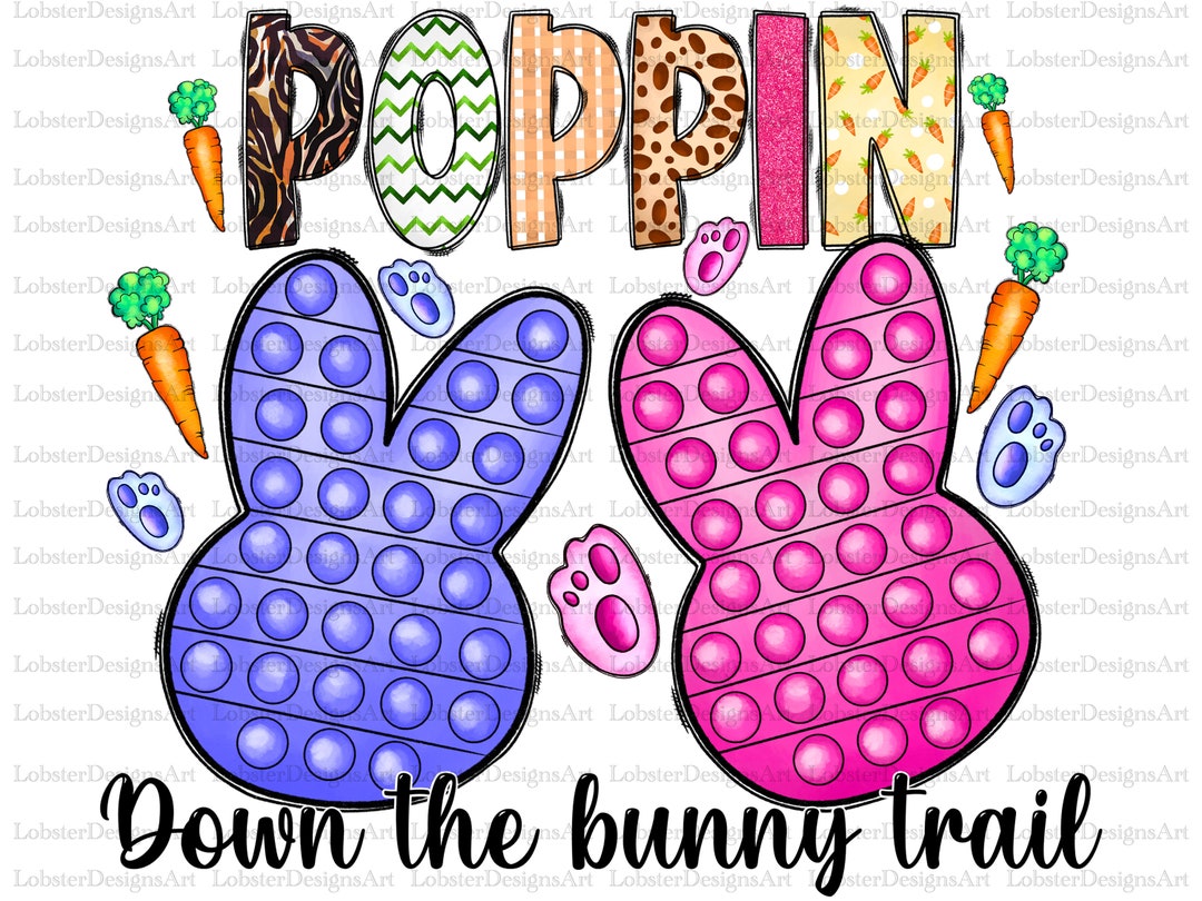 Poppin Down the Bunny Trail Png, Kids Easter Png, Kids Png, Easter Png ...