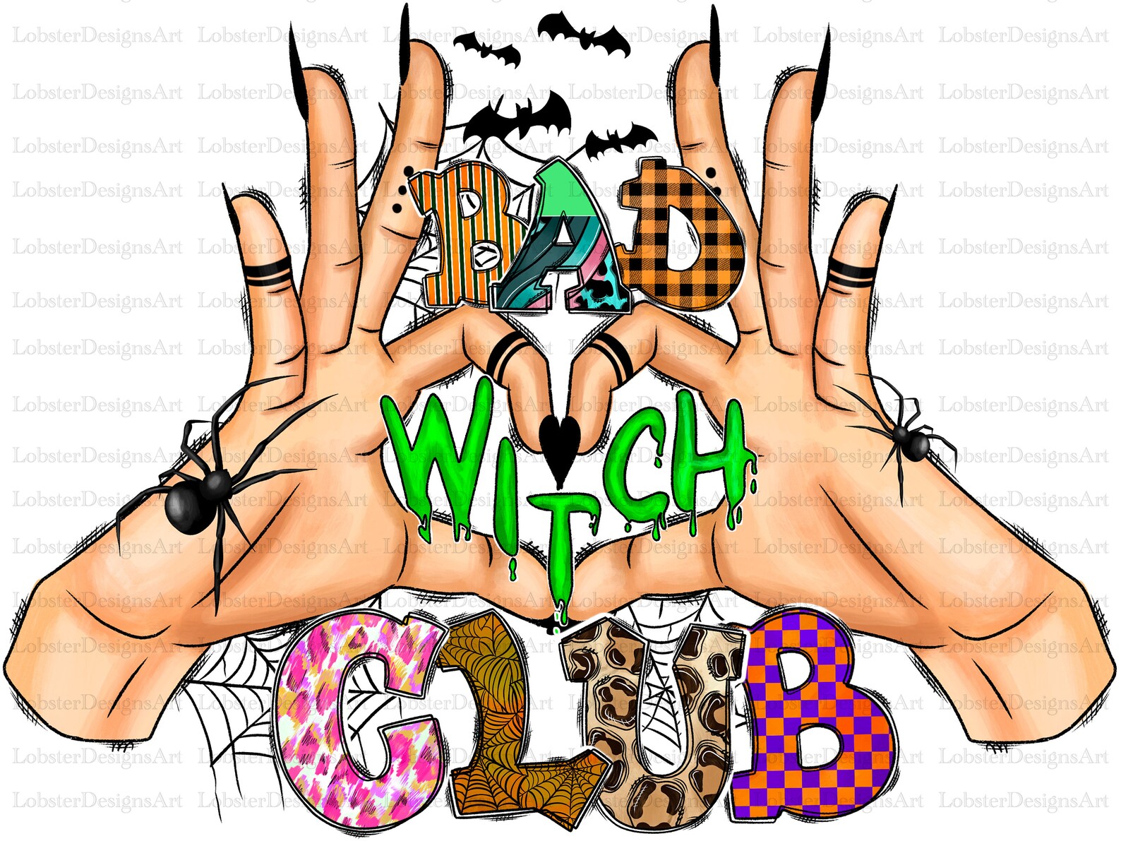 Bad Witch Club Png Trick or Treat Png Skeleton Spooky Png - Etsy