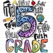 Fifth Grade PNG File for Sublimation,back to School, Fifth Grade ...