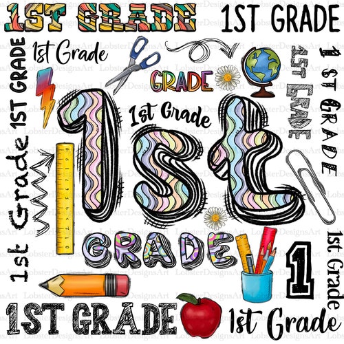 First Grade Png File Western 1st Grade Png Teacher Png 1st - Etsy