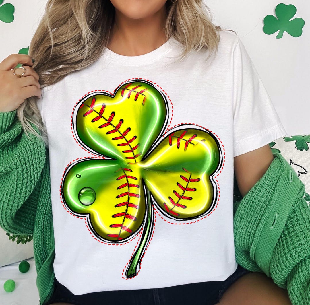 Softball Shamrock Png, Funny St. Patrick's Day Png, St Patricks Day Png ...