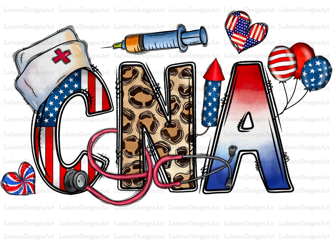CNA Sublimation Design Png, American Png, Nurse Png, Nurse Life Png ...