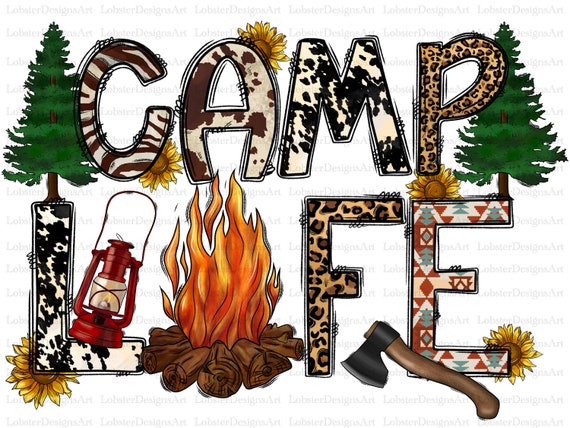 Camp Life PNG File Camp PNG Camping Design PNG Leopard - Etsy UK