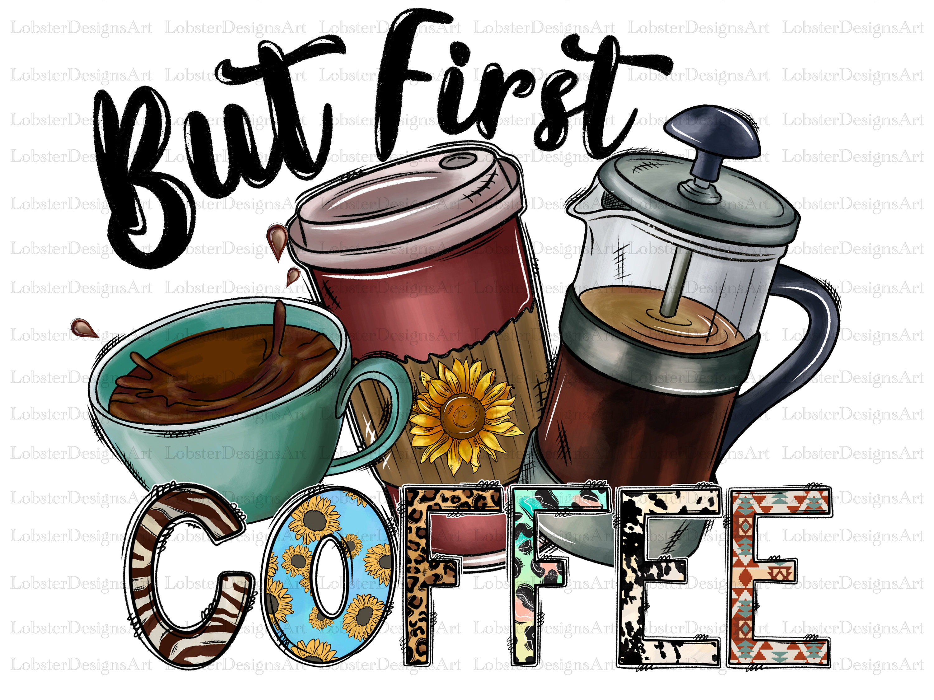 Ok but First Coffee Png Leopard Western Sublimation Coffee - Etsy