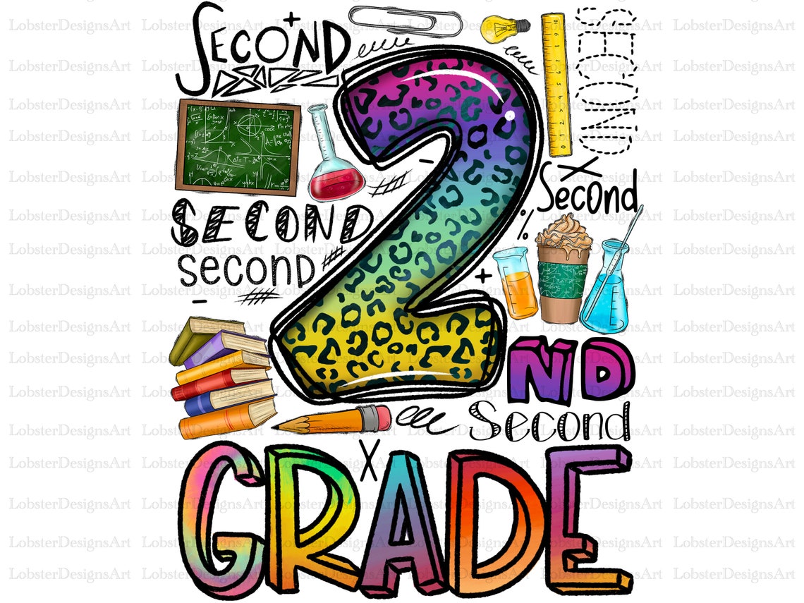 2nd Second Grade Png File Western 2nd Grade Png Teacher - Etsy