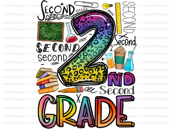 2nd Second Grade Png File Western 2nd Grade Png Teacher - Etsy