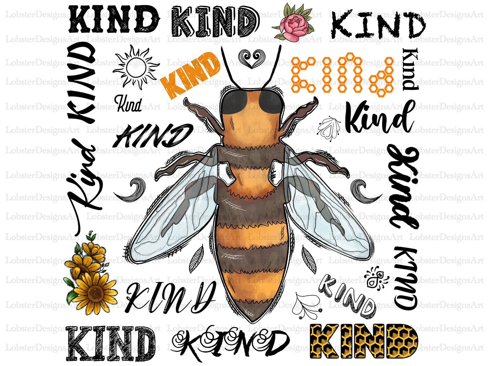 Be Kind Png Be Design Flower Sunflower Png Leopard - Etsy