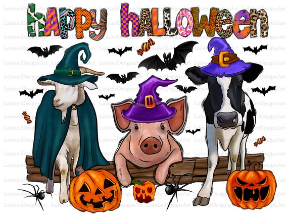 Happy Halloween Farm Png Sublimation Design Halloween Png - Etsy
