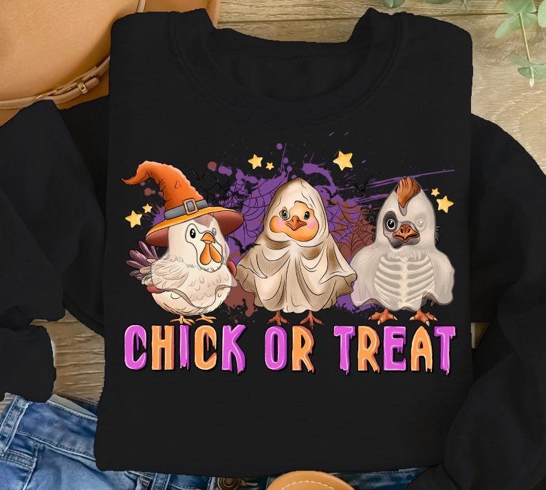 Halloween PNG, Spooky Chicken Png, Autumn Png Sublimation, Chick or ...