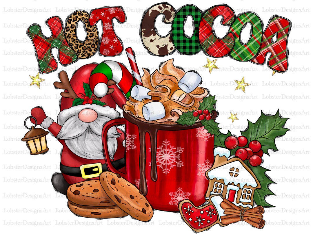 Hot Coca Png, Merry Christmas Png, Hot Chocolate Png, Christmas Gnome ...