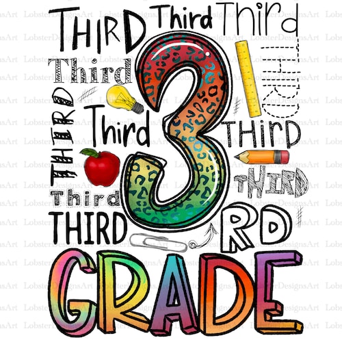 Third Grade Teacher Png 3rd Grade Teacher Clipart PNG File - Etsy