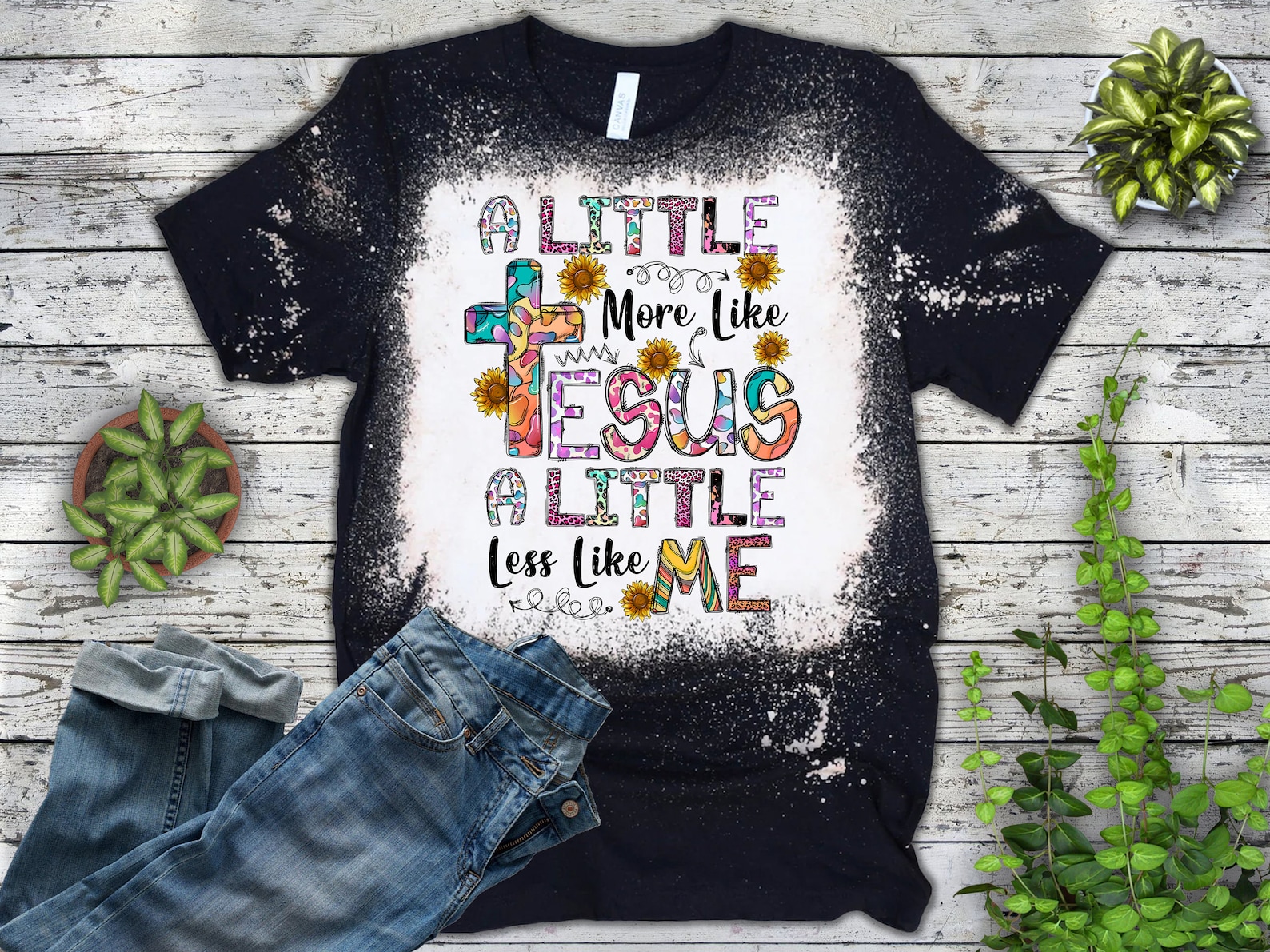 A Little Jesus More Like A Little Less Like Me PNG Western | Etsy