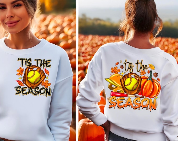 Tis the Season Png, Softball PNG, Fall Softball Png,softball Pumpkin ...