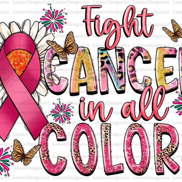 Cancer in All Colors Svg - Etsy
