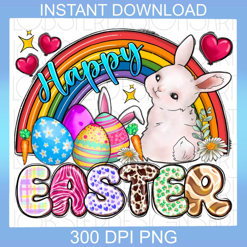 Happy Easter Rainbow Svg - Etsy