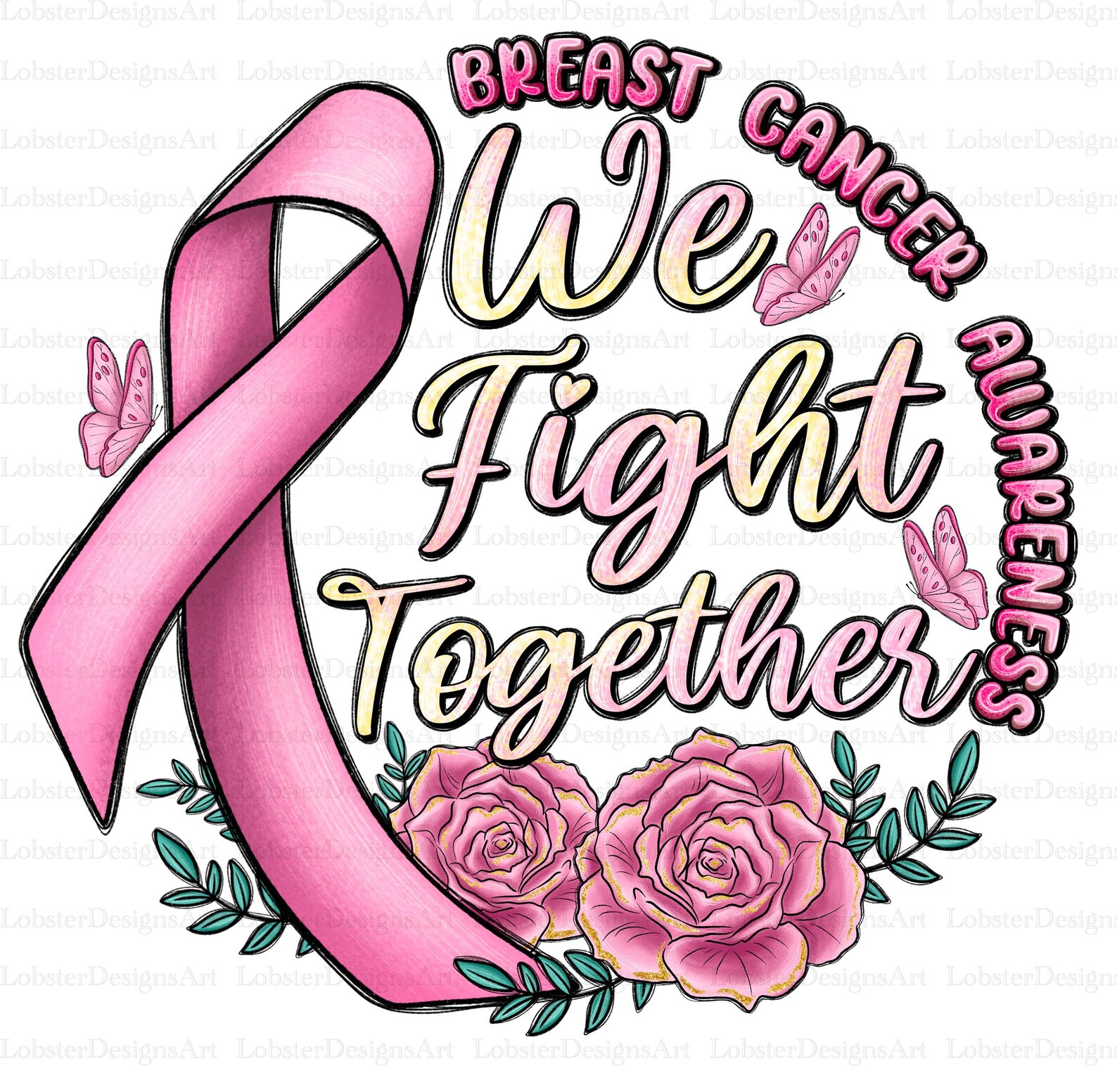 Together We Fight Png, Breast Cancer Awareness, Silhouette, Digital ...