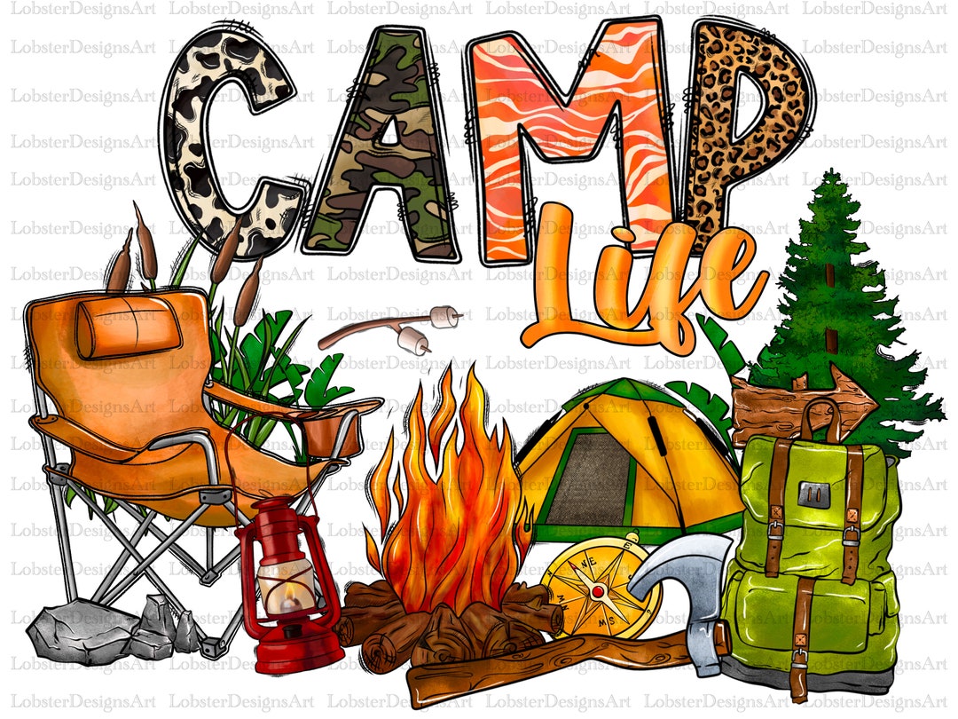 Camp Life PNG File, Camp PNG, Camping Design PNG, Leopard, Camp Life ...