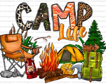 Camp Life PNG File, Camp PNG, Camping Design PNG, Leopard, Camp Life ...