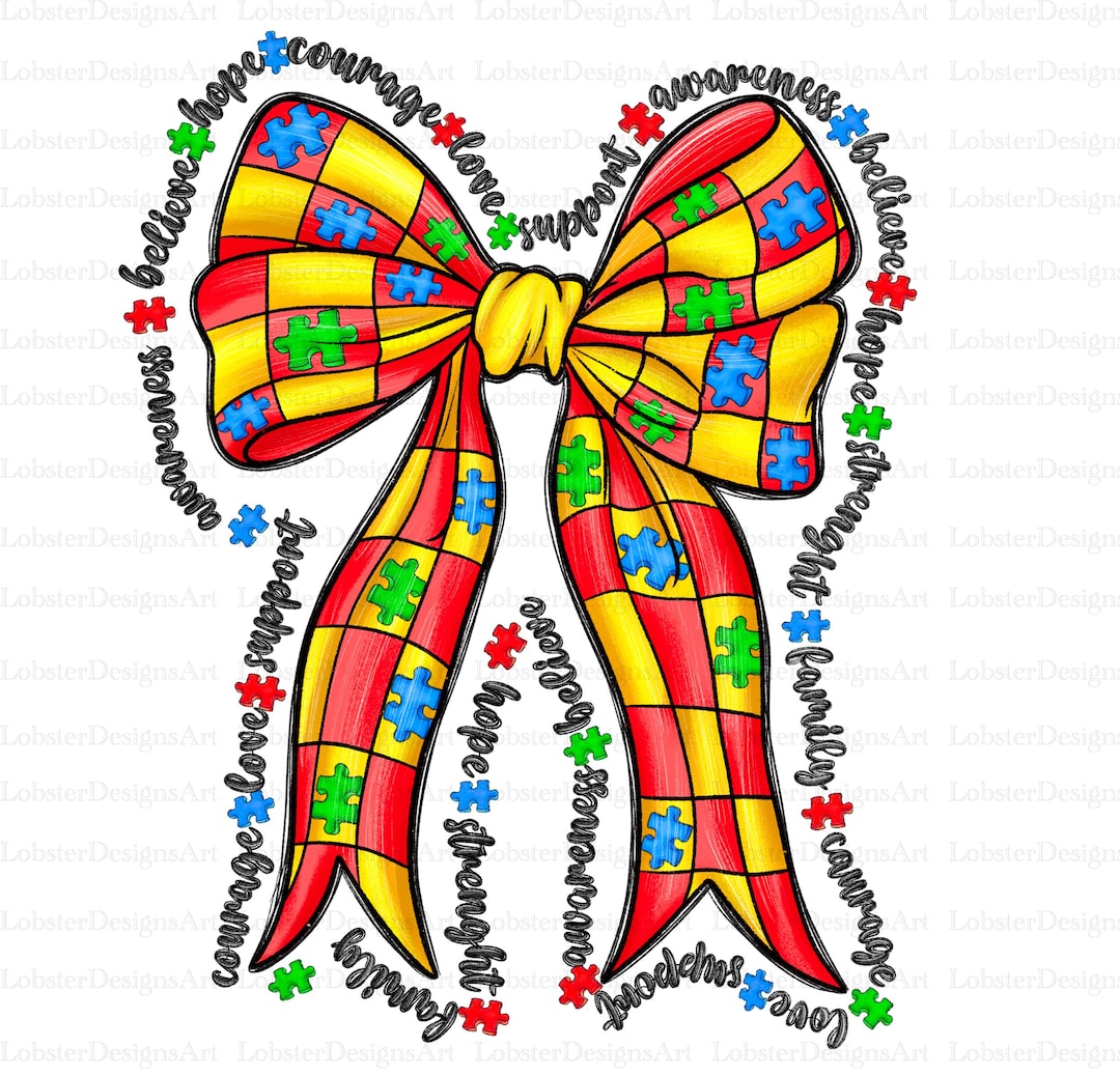 Autism Coquette Bow Png,autism Sublimation Designs,autism Png,autism ...