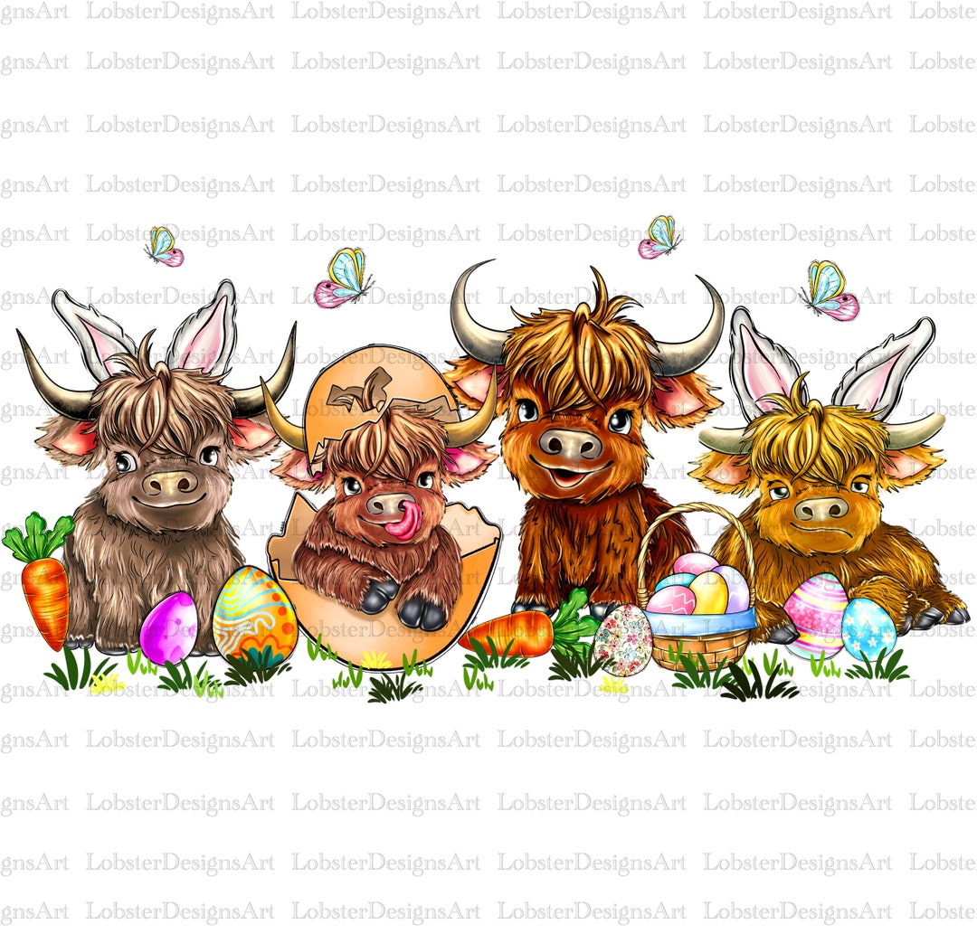 Happy Easter Cows Png, Sublimation Design Download, Easter Day Png ...