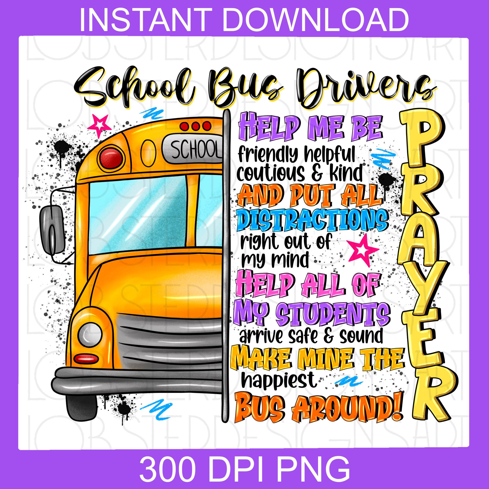 School Bus Driver PNG File, Sublimation Designs Download, School Bus ...