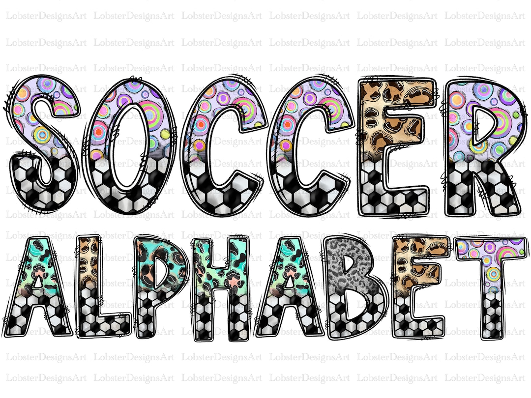 Soccer Alphabet Png, Font Letters, Western Alphabet, Soccer Design ...