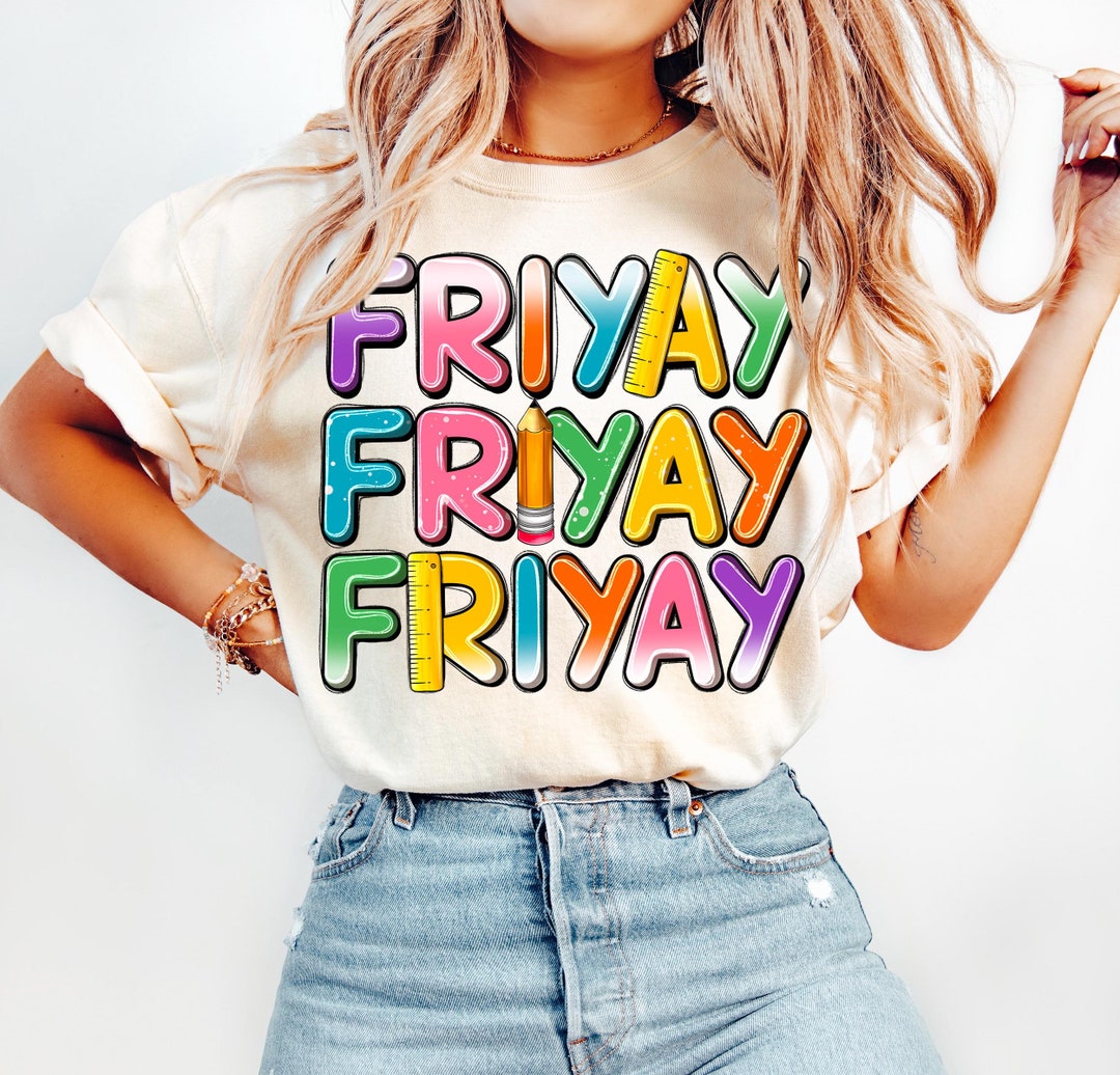 Friday Png, Mom Life Png, Retro Teacher Png, Happy Friyay Png, Friday ...