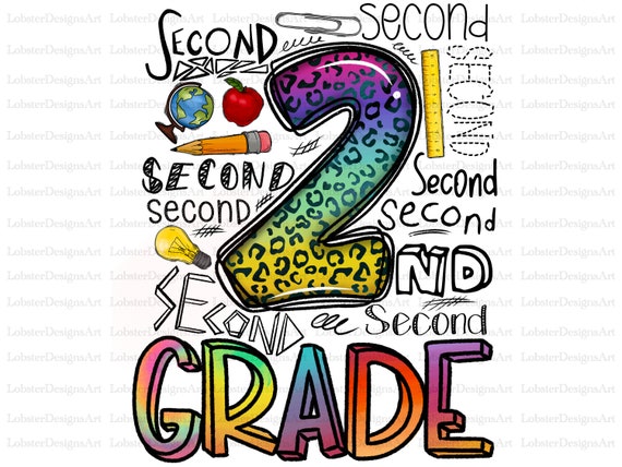 2nd Second Grade Png File Western 2nd Grade Png Teacher - Etsy