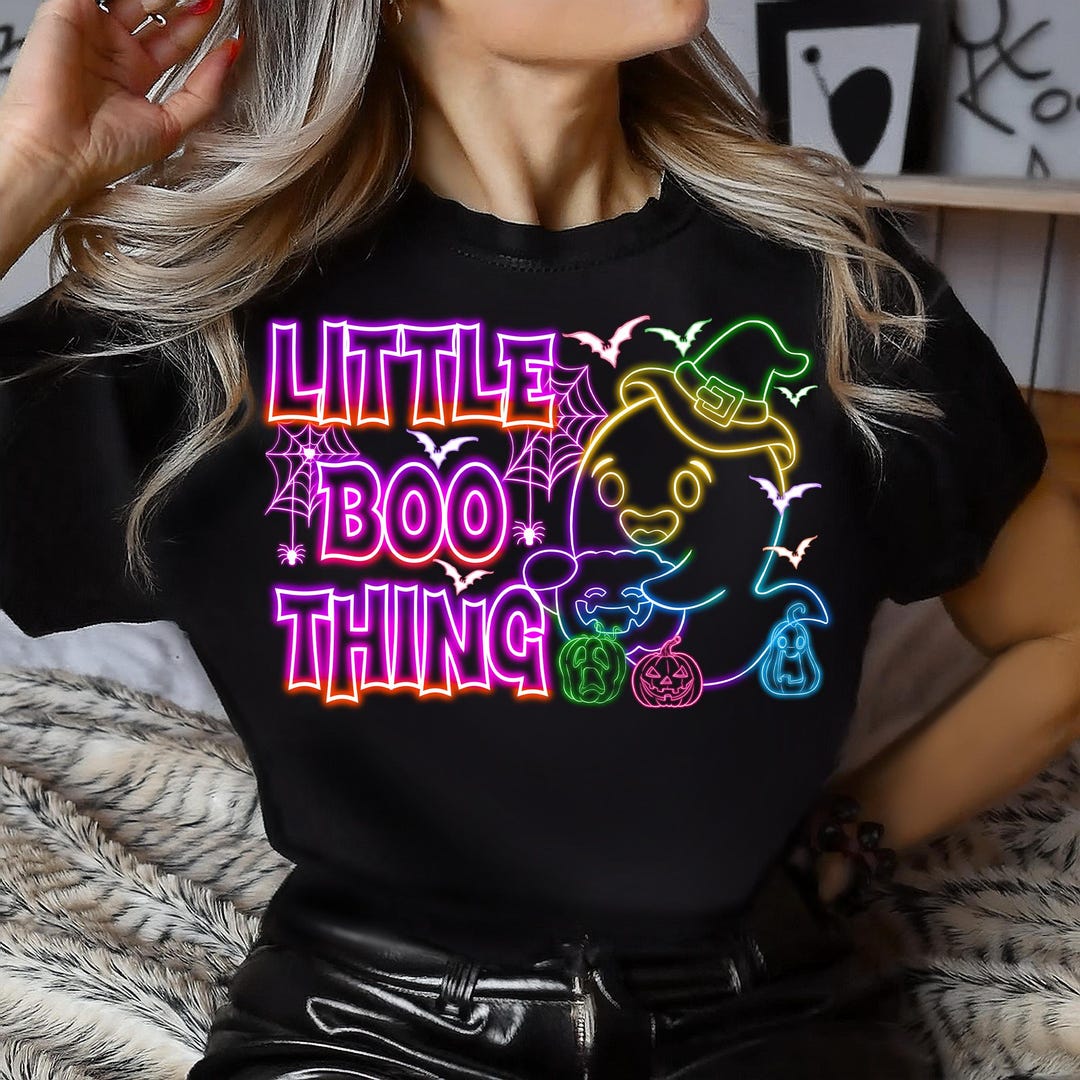 Little Boo Thing Neon Png, Halloween Ghost Neon Png, Halloween Mama Png ...