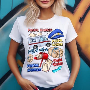 Postal Worker Png Sublimation Design Download, Postal Truck Png, Postal ...