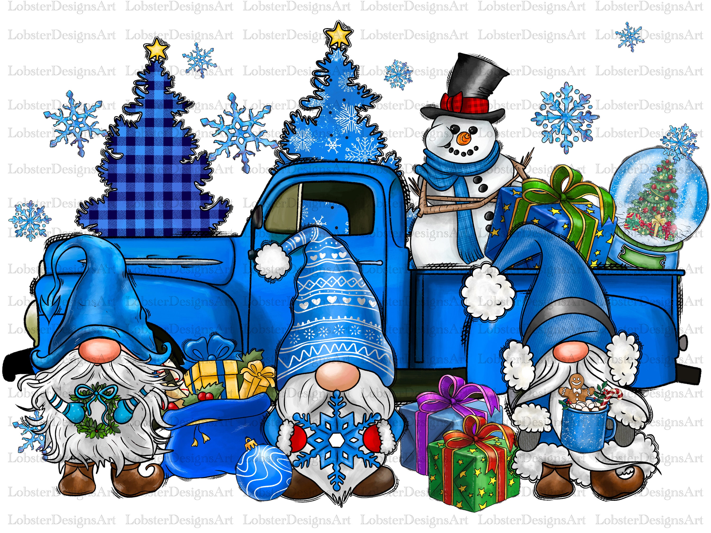 Snow Gnome Truck Pnghello Winter Gnome Png Sublimation - Etsy