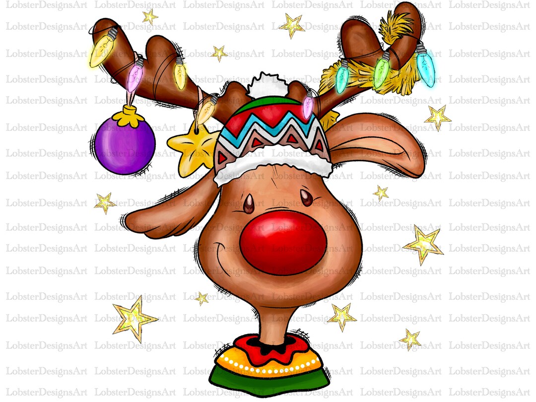 Merry Christmas Png, Reindeer Boy PNG, Western Design, Sublimation ...
